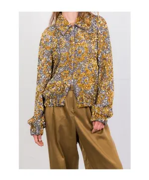 Dries Van Noten Long Sleeve Jacket - Silver