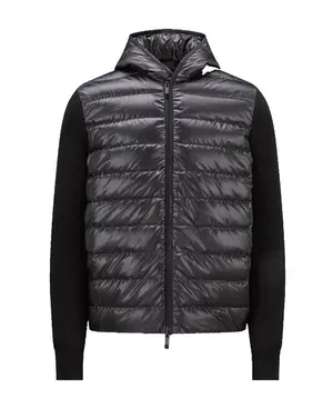 Moncler Zip-up Padded Hoodie - Black