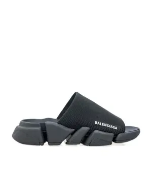 Balenciaga Speed 2.0 Recycled Knit Slide - Black