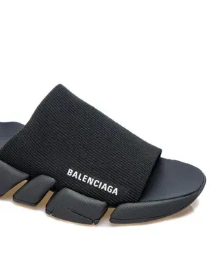 Balenciaga Speed 2.0 Recycled Knit Slide - Black