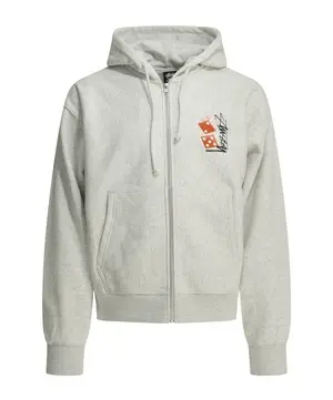 StÜssy Dice Print Zip Hoodie - Grey
