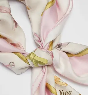 Dior Delicate Bow90 Square Scarf