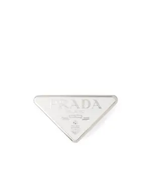 Prada Metal Hair Clip - White