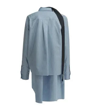 Sacai Striped Scarf Detail Mini Dress