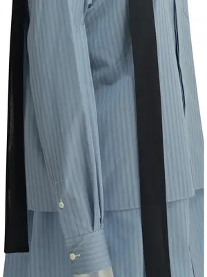 Sacai Striped Scarf Detail Mini Dress