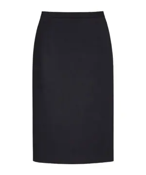 Max Mara Jupe Motre Laine Stretch Noir