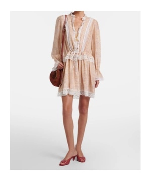 Chloé Floral Silk Charmeuse Minidress
