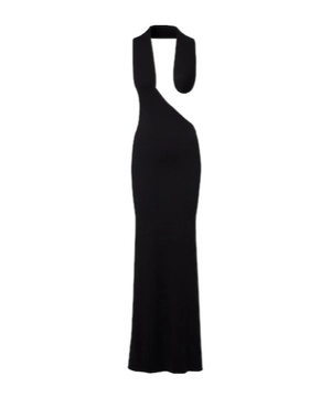 TOM FORD Impossible Asymmetric Jersey Gown - Black