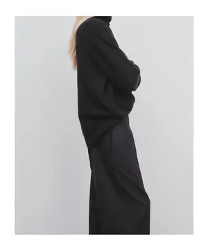 THE ROW High Neck Ribbed Sweater