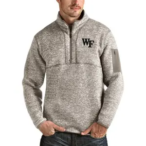 ANTIGUA Wake Forest Demon Deacons Fortune Half-zip Pullover Jacket - Oatmeal