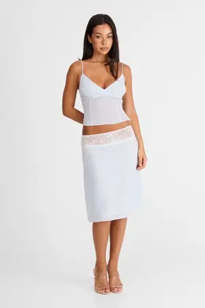 SASHA THERESE Evangeline Midi Skirt - Blue