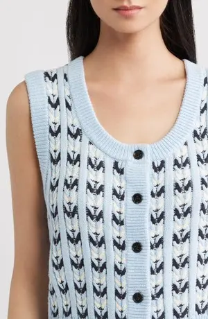 Rails Chance Fair Isle Sleeveless Cardigan