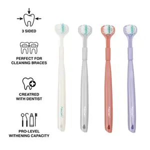 PURSONIC Portable Sonic Toothbrush With Travel Case & 360° Toothbrush Set