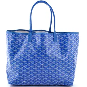Goyard Saint Louis Tote Coated Canvas Pm - Blue