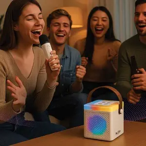 PURSONIC Ultimate Sound & Party Combo Portable Karaoke Set & True Wireless Stereo Earbuds