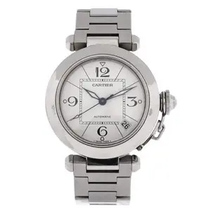 CARTIER Pasha C Automatic Watch Stainless Steel 35 - Metallic Silver