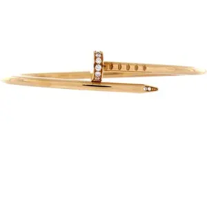 CARTIER Juste Un Clou Bracelet 18k Yellow Gold With Diamonds Small - Metallic Gold
