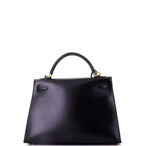Hermès Kelly Handbag Box Calf With Gold Hardware 32 - Black