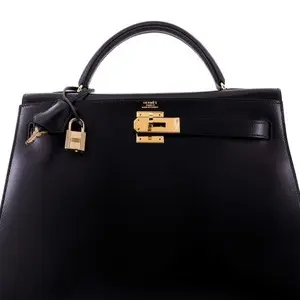 Hermès Kelly Handbag Box Calf With Gold Hardware 32 - Black