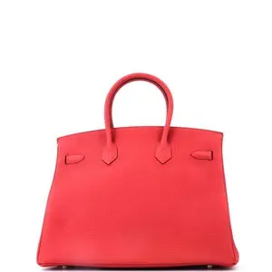 Hermès Birkin Handbag Togo With Gold Hardware 35 - Red