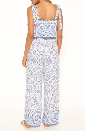 PETAL & PUP Felicia Tile Print Top & Pants Set