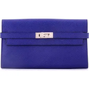 Hermès Kelly Wallet Epsom Long - Blue