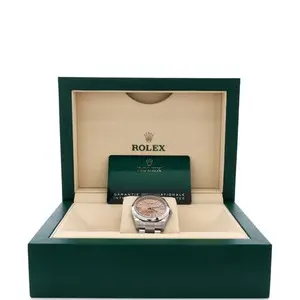 ROLEX Oyster Perpetual Pink Automatic Watch Stainless Steel 34