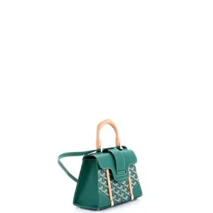 Goyard Structured Saigon Top Handle Bag Coated Canvas With Leather Mini