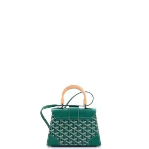 Goyard Structured Saigon Top Handle Bag Coated Canvas With Leather Mini