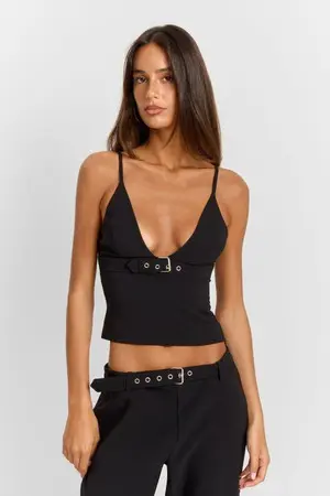 SASHA THERESE Sabrina Top - Black