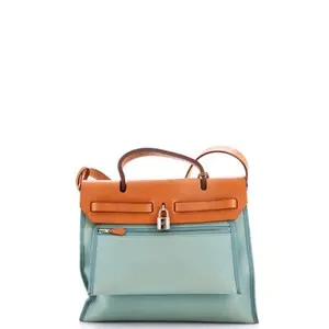 Hermès Herbag Zip Leather And Toile 31