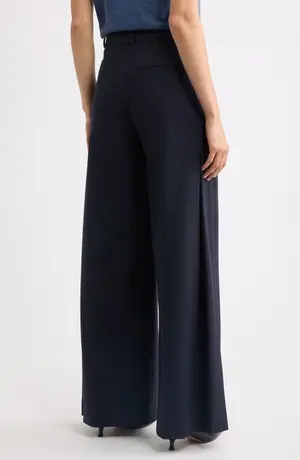 Theory Stretch Wool Wide Leg Pants