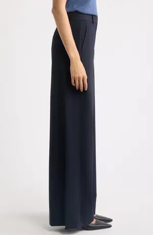 Theory Stretch Wool Wide Leg Pants