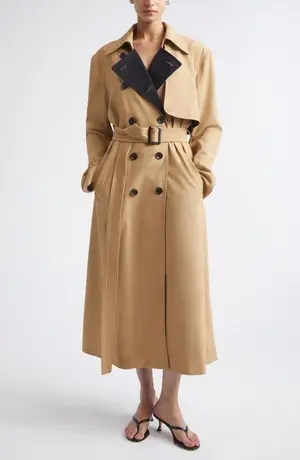 Maria Mcmanus Double Face Organic Cotton Twill Trench Coat