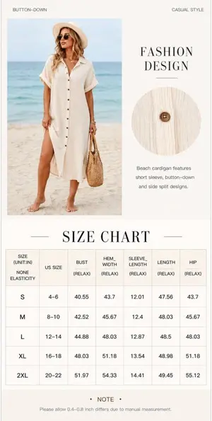 ZILPU Lightweight Swim Cover-up Maxi Dress - Brown