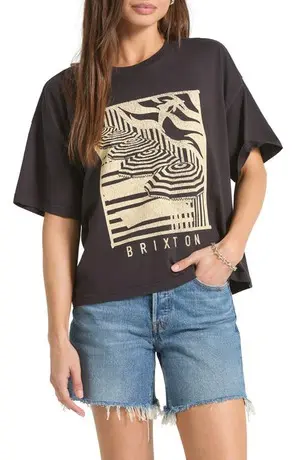 Brixton Poolside Boxy Cotton Graphic T-shirt
