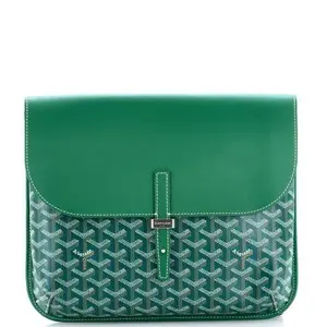 Goyard Coursier Messenger Bag Coated Canvas And Leather - Green