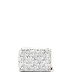 Goyard Matignon Zip Wallet Coated Canvas With Leather Pm