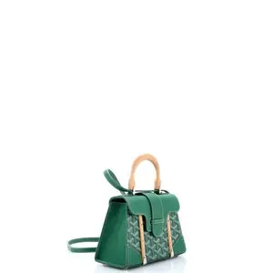 Goyard Structured Saigon Top Handle Bag Coated Canvas With Leather Mini
