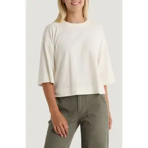FREE FLY Heavyweight Cotton Crop T-shirt - Bone