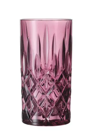 NACHTMANN Noblesse Set Of 2 Long Drink Highball Glasses - Berry