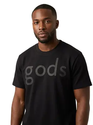 AMIR JAMES CLOTHIERS Gods Essential Tee - Black