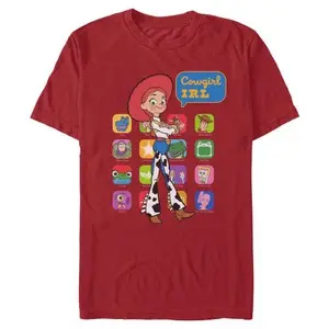 TOY STORY 5 Cowgirl Irl Color Collage Graphic T-shirt - Cardinal