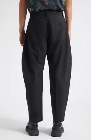 Sacai Barrel Leg Suiting Pants With Detachable Belt