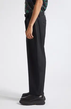 Sacai Barrel Leg Suiting Pants With Detachable Belt