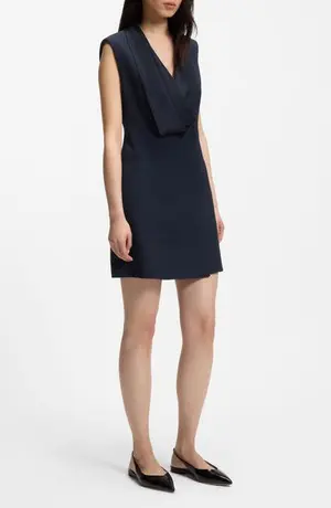 BOSS Danjanal Sleeveless Tuxedo Minidress - Sky Captain