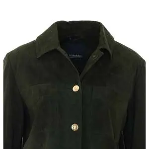 Max Mara Suede Shirt Jacket - Green