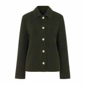 Max Mara Suede Shirt Jacket - Green
