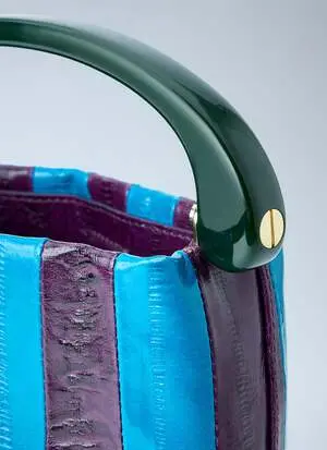 Dries Van Noten Striped Handle Handbag