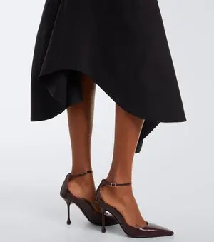 JIMMY CHOO Quinci Leather Pumps With Buckle-fastening Ankle Strap